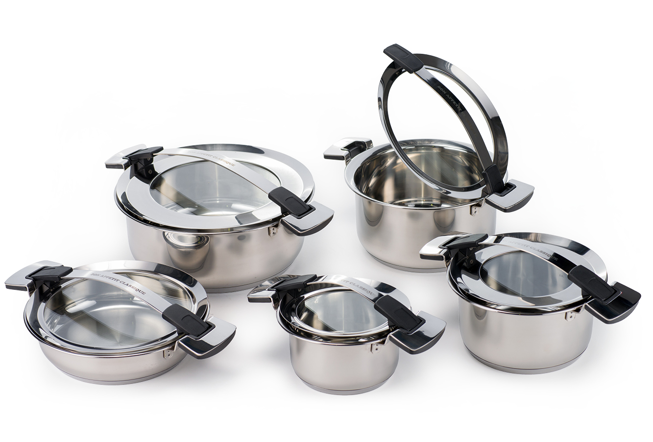 10PC, Lifetime Guarantee, Bon Appetit Pot Set | Capri