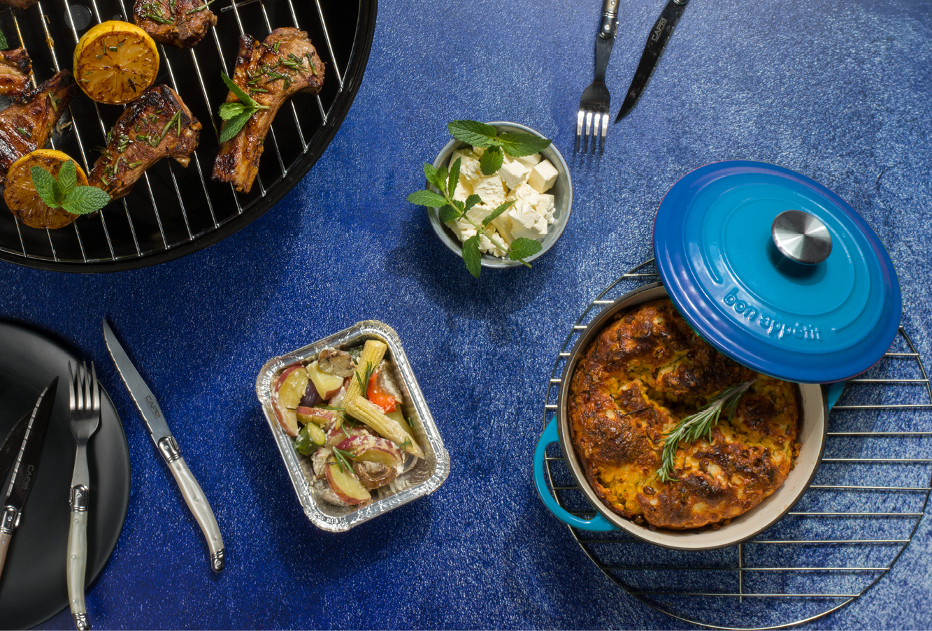 9PC, 25 Year Guarantee, Blue Cast Iron Set | Capri