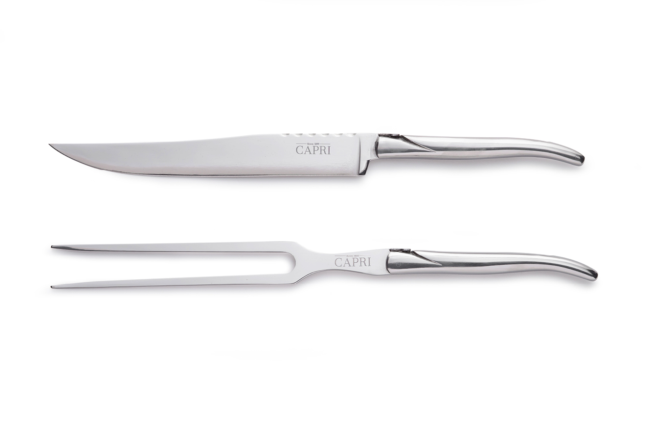 2PC, Laguiole Stainless Steel Carving Set | Capri