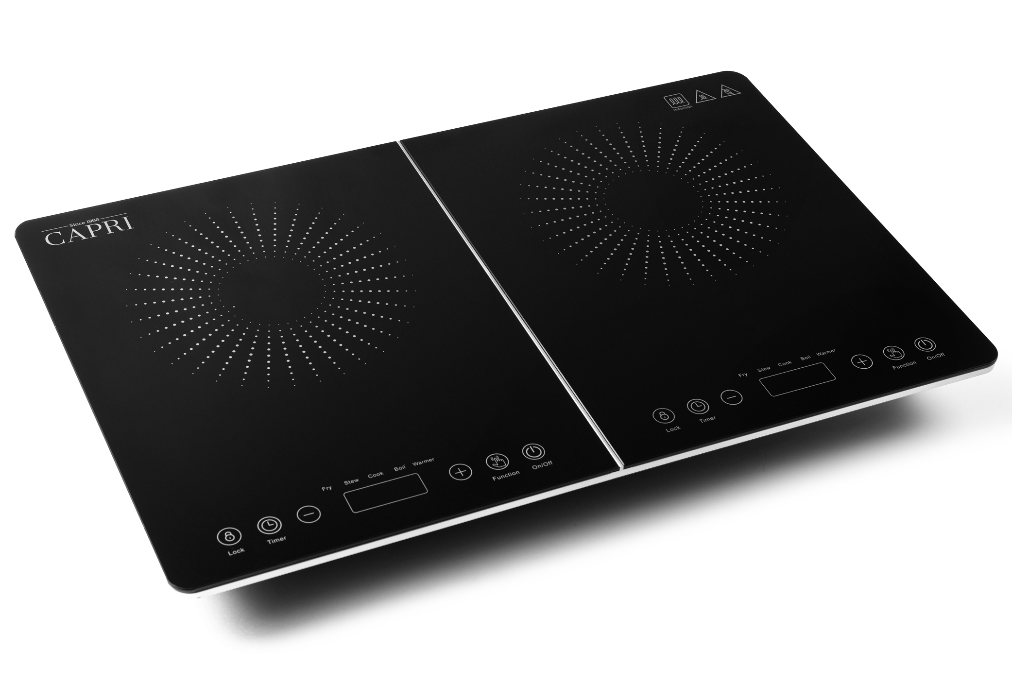 3500 Watt, Ultra Slim Two Plate Induction Cooker | Capri
