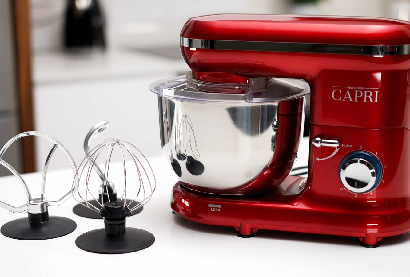 4.5L, 1100 Watt, Vibrant Red Ultimate Stand Mixer | Capri