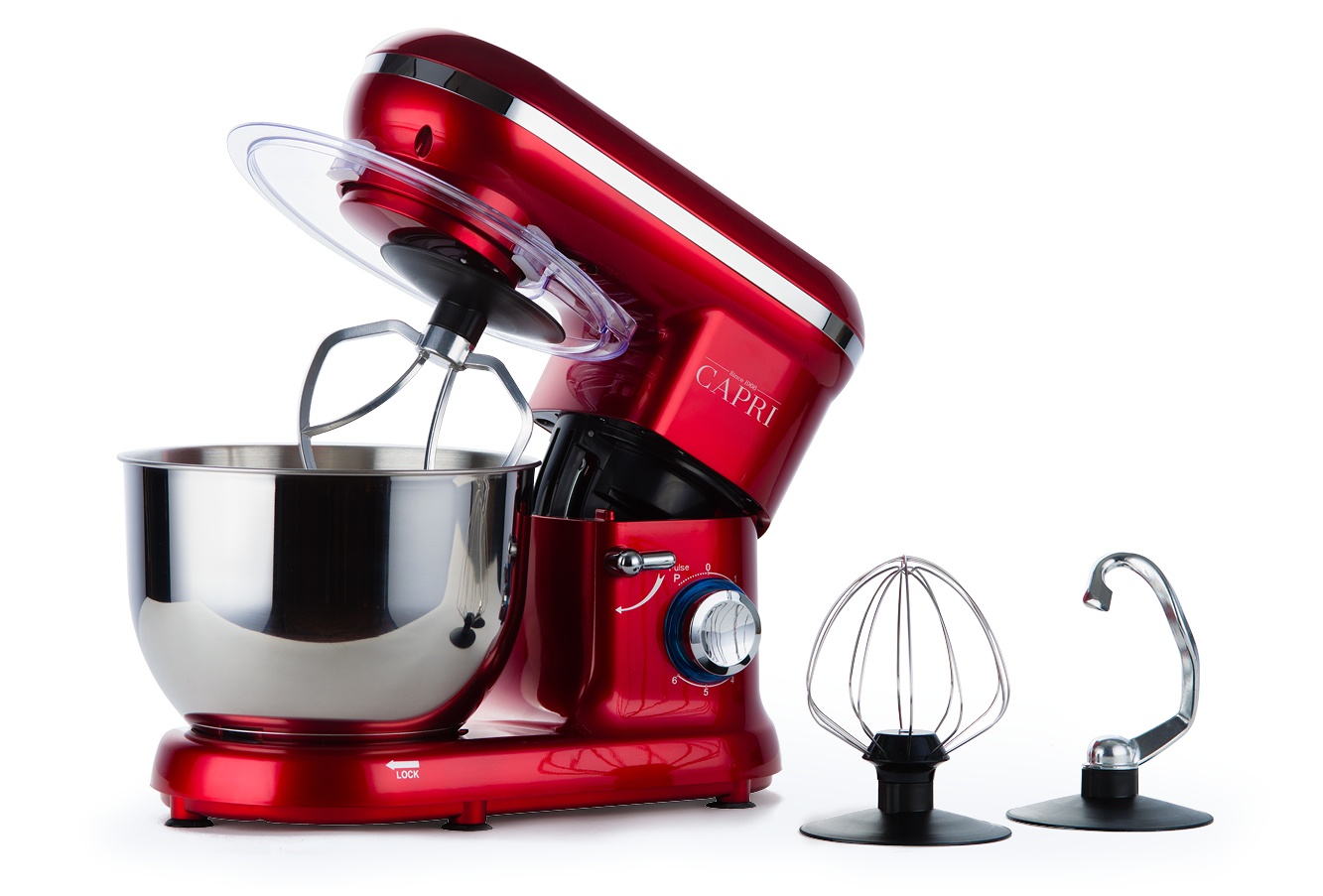 4.5L, 1100 Watt, Vibrant Red Ultimate Stand Mixer | Capri